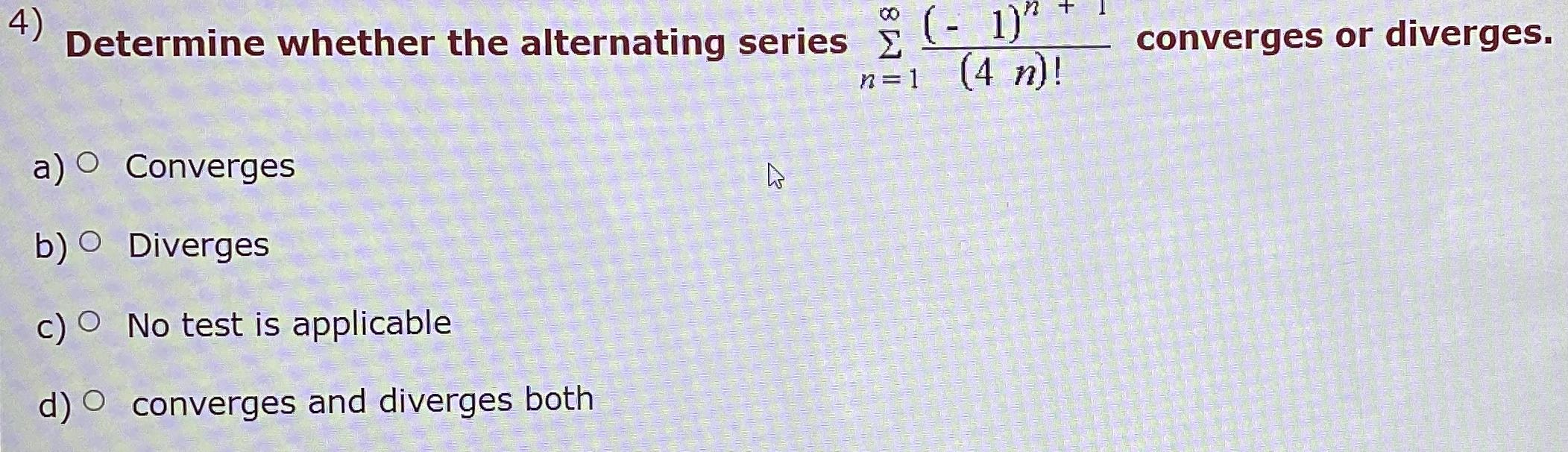 Solved Determine whether the alternating series | Chegg.com