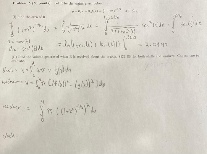 Solved Not exactly sure how to do this as a shells method | Chegg.com