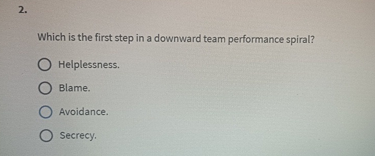Which is the first step in a downward team | Chegg.com