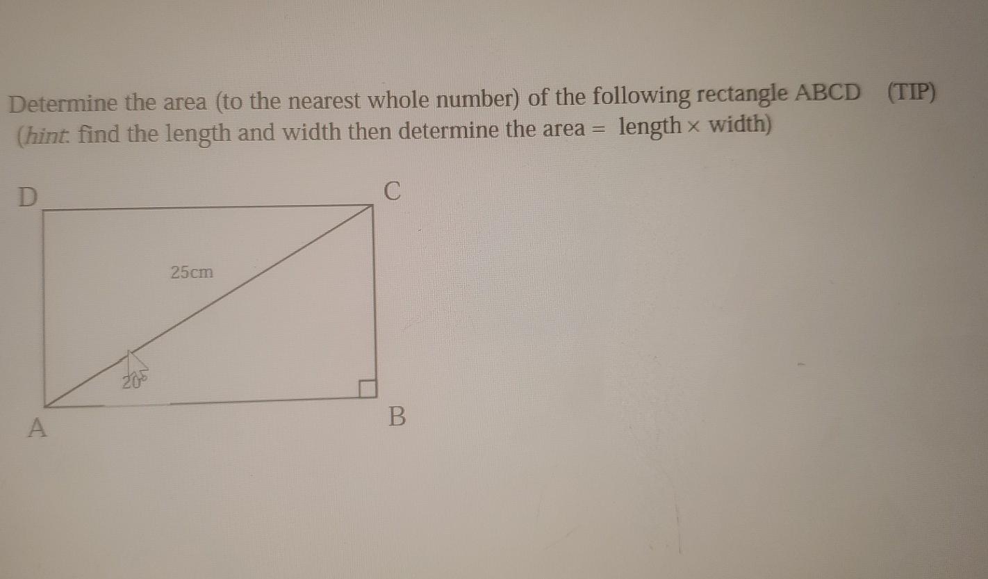 Solved Determine the area (to the nearest whole number) of | Chegg.com