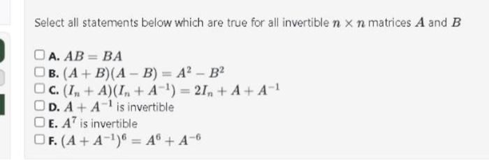 Solved Select all statements below which are true for all | Chegg.com
