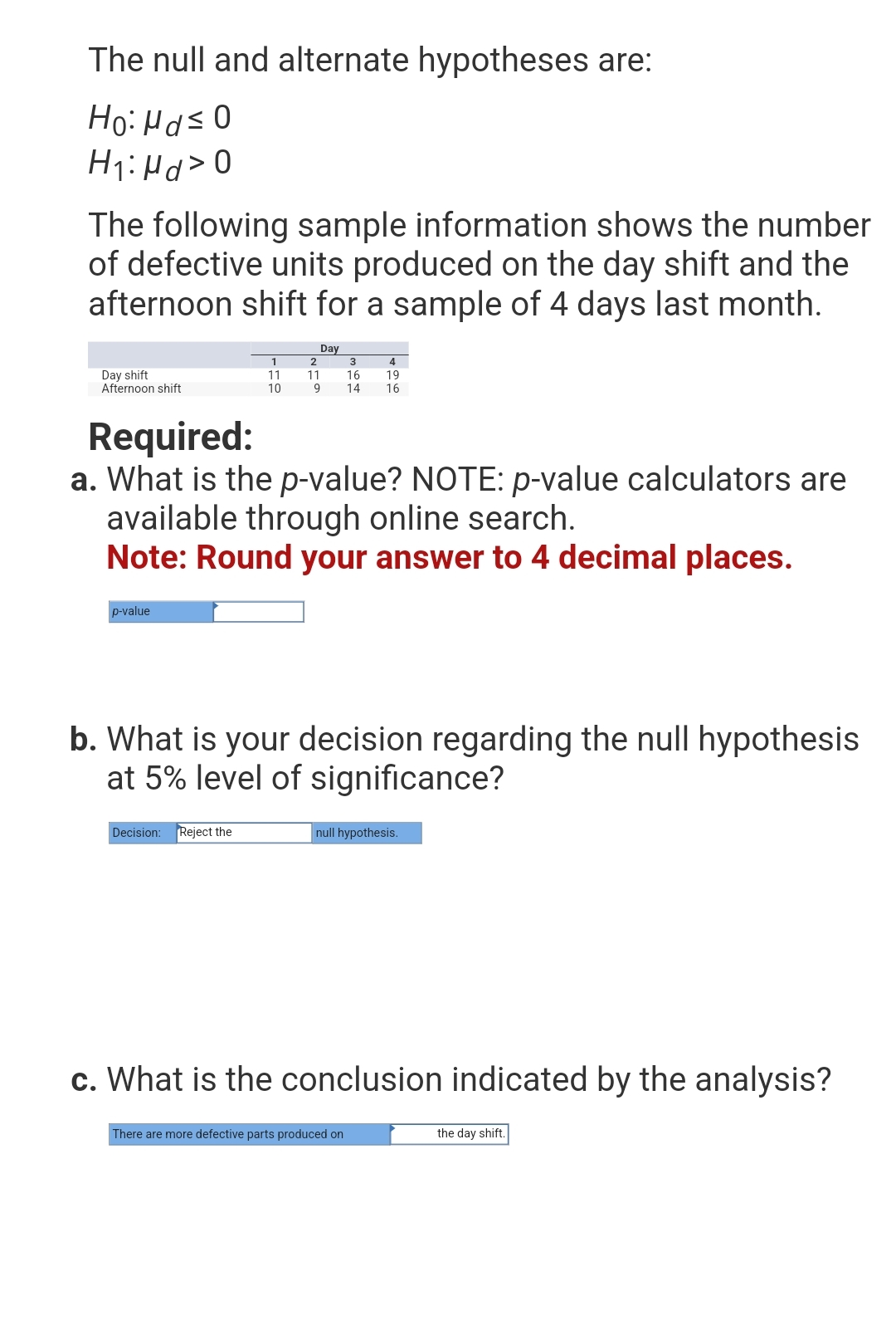 Solved The null and alternate hypotheses | Chegg.com
