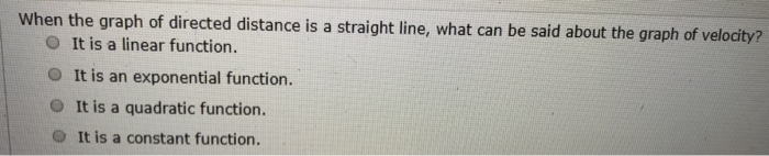 Solved When the graph of directed distance is a straight | Chegg.com
