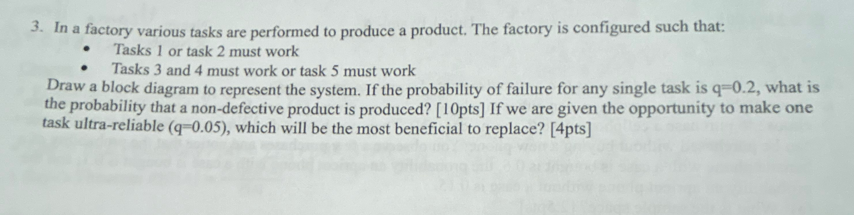 Solved In a factory various tasks are performed to produce a | Chegg.com