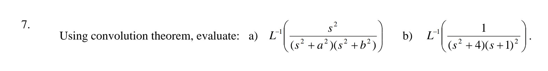 Using convolution theorem, | Chegg.com