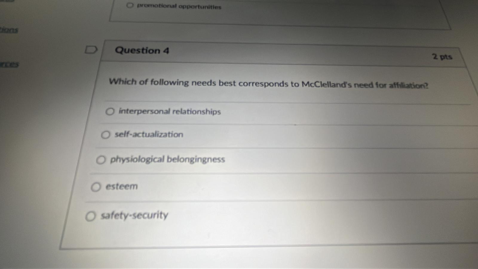 Solved Bromotional opportunitiesQuestion 42 ﻿ptsWhich of | Chegg.com