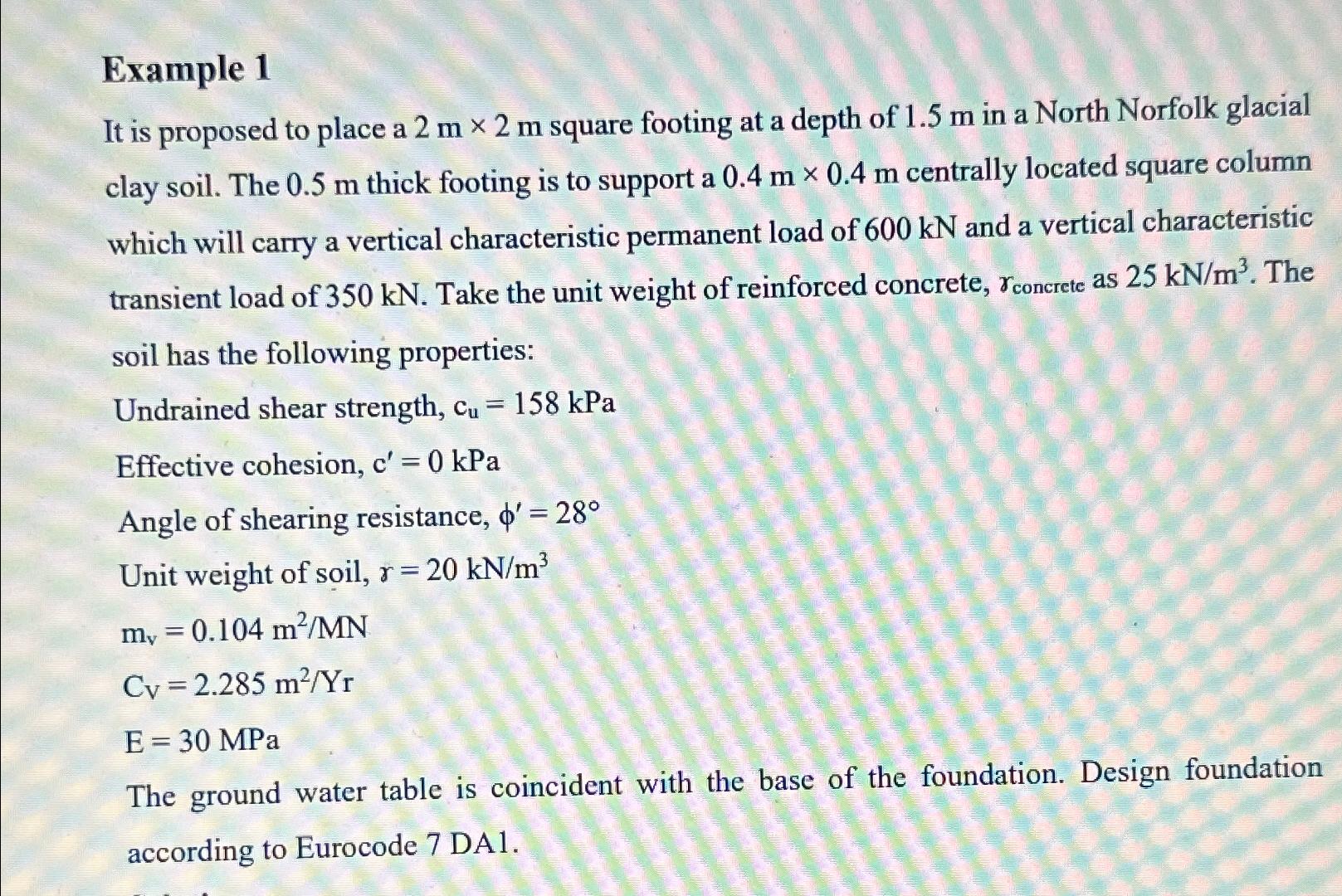 Solved Example 1It is proposed to place a 2m×2m ﻿square | Chegg.com