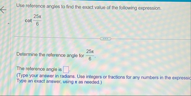 Solved Use reference angles to find the exact value of the | Chegg.com
