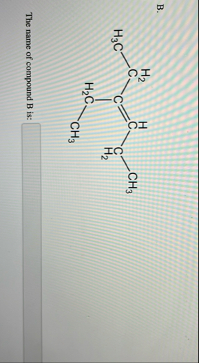 Solved Please name this alkene compound using systematic | Chegg.com