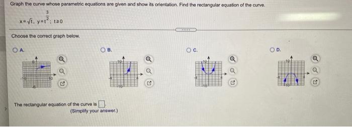 Solved Graph The Curve Whose Parametric Equations Are Given