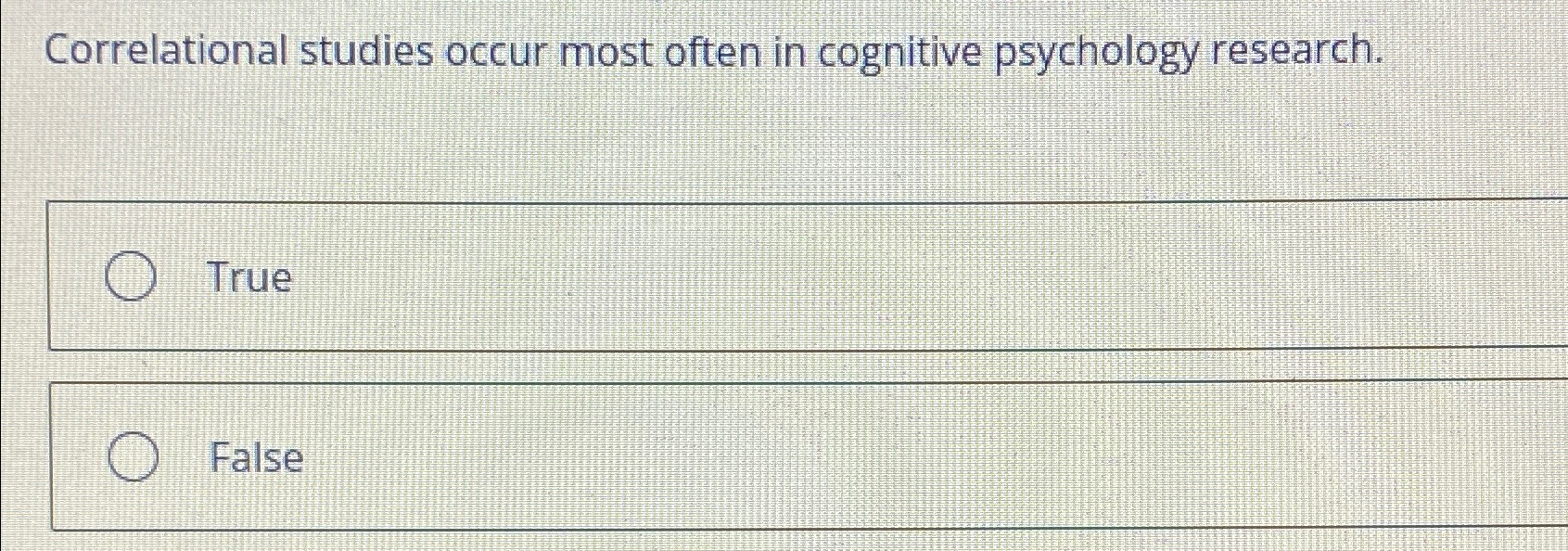 Solved Correlational studies occur most often in cognitive | Chegg.com