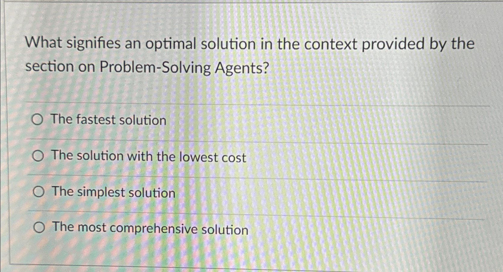 Solved What signifies an optimal solution in the context | Chegg.com
