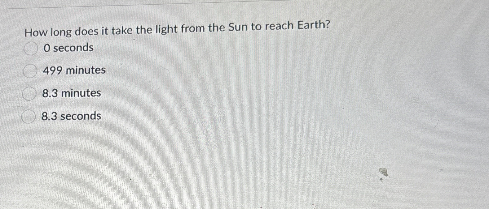 Solved How long does it take the light from the Sun to reach | Chegg.com