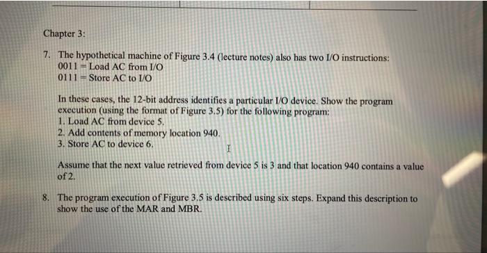 Solved 7. The hypothetical machine of Figure 3.4 (lecture | Chegg.com