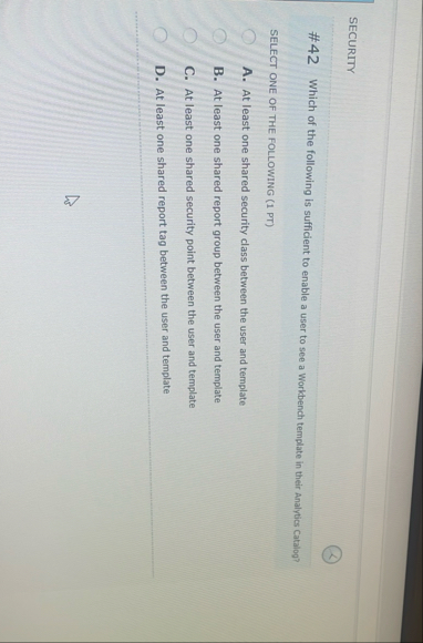 Solved SECURITY#42 ﻿Which of the following is sufficient to | Chegg.com