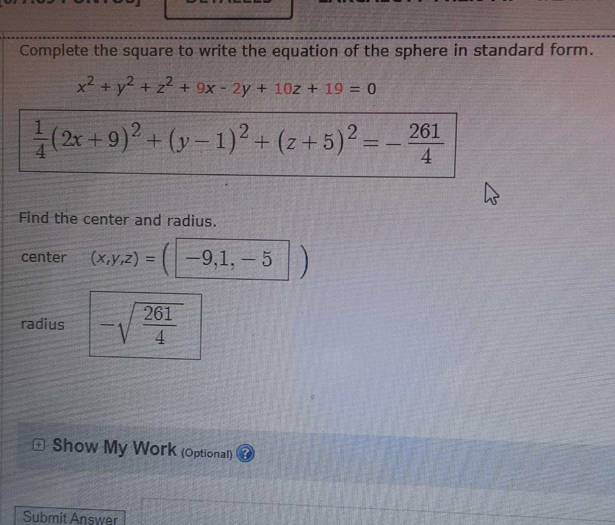 Solved Complete the square to write the equation of the | Chegg.com