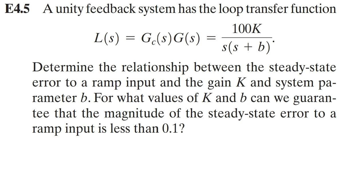 Solved 5 A unity feedback system has the loop transfer | Chegg.com