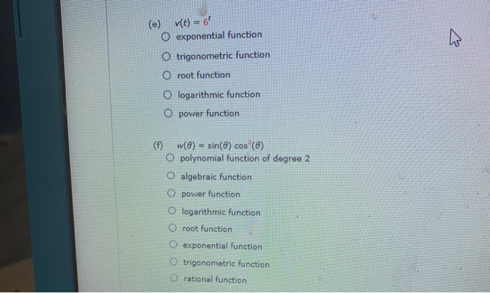 Solved Mync Classify Each Function As A Power Function Root 8316