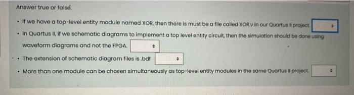 Solved Answer true or false If we have a top-level entity | Chegg.com