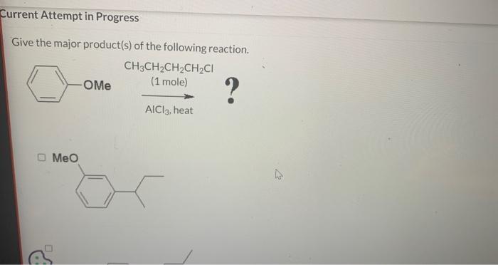 Give the major product(s) of the following reaction. | Chegg.com