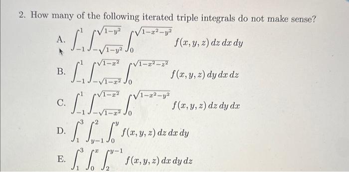 Solved 2. How many of the following iterated triple | Chegg.com