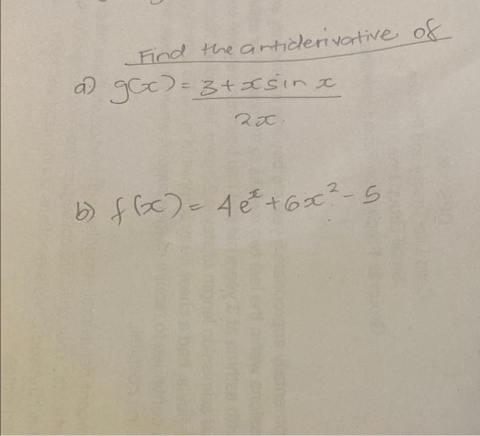 Solved Find the antiderivative of | Chegg.com