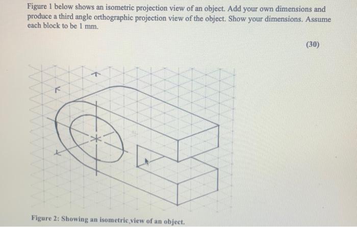 Solved Figure 1 below shows an isometric projection view of | Chegg.com