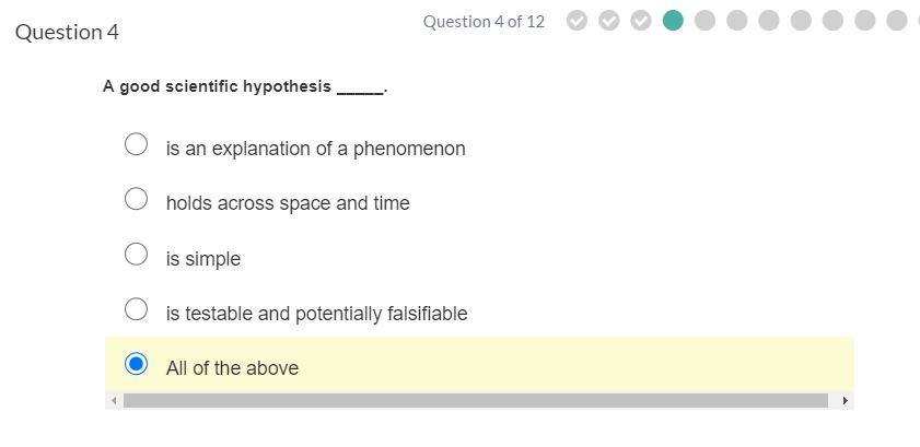 Solved Question 4A good scientific hypothesisis an | Chegg.com