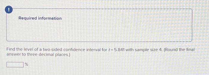 Solved Required information Find the level of a two-sided | Chegg.com