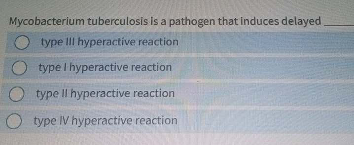 Solved Mycobacterium tuberculosis is a pathogen that induces | Chegg.com