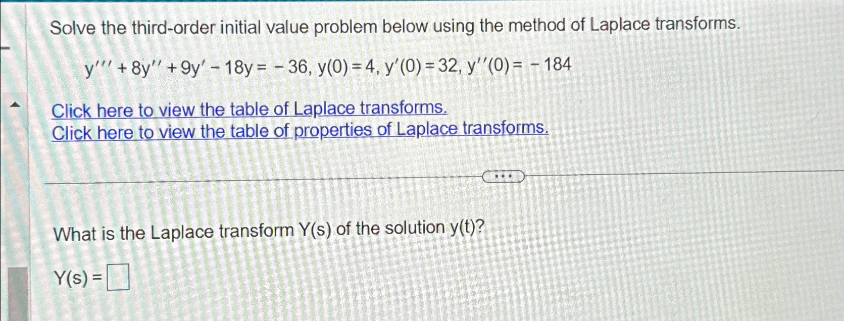 Solved Solve The Third Order Initial Value Problem Below 8058