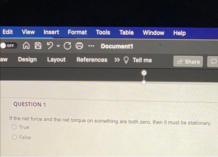 Solved Edit View Insert Format Tools Table Window Help OFF | Chegg.com