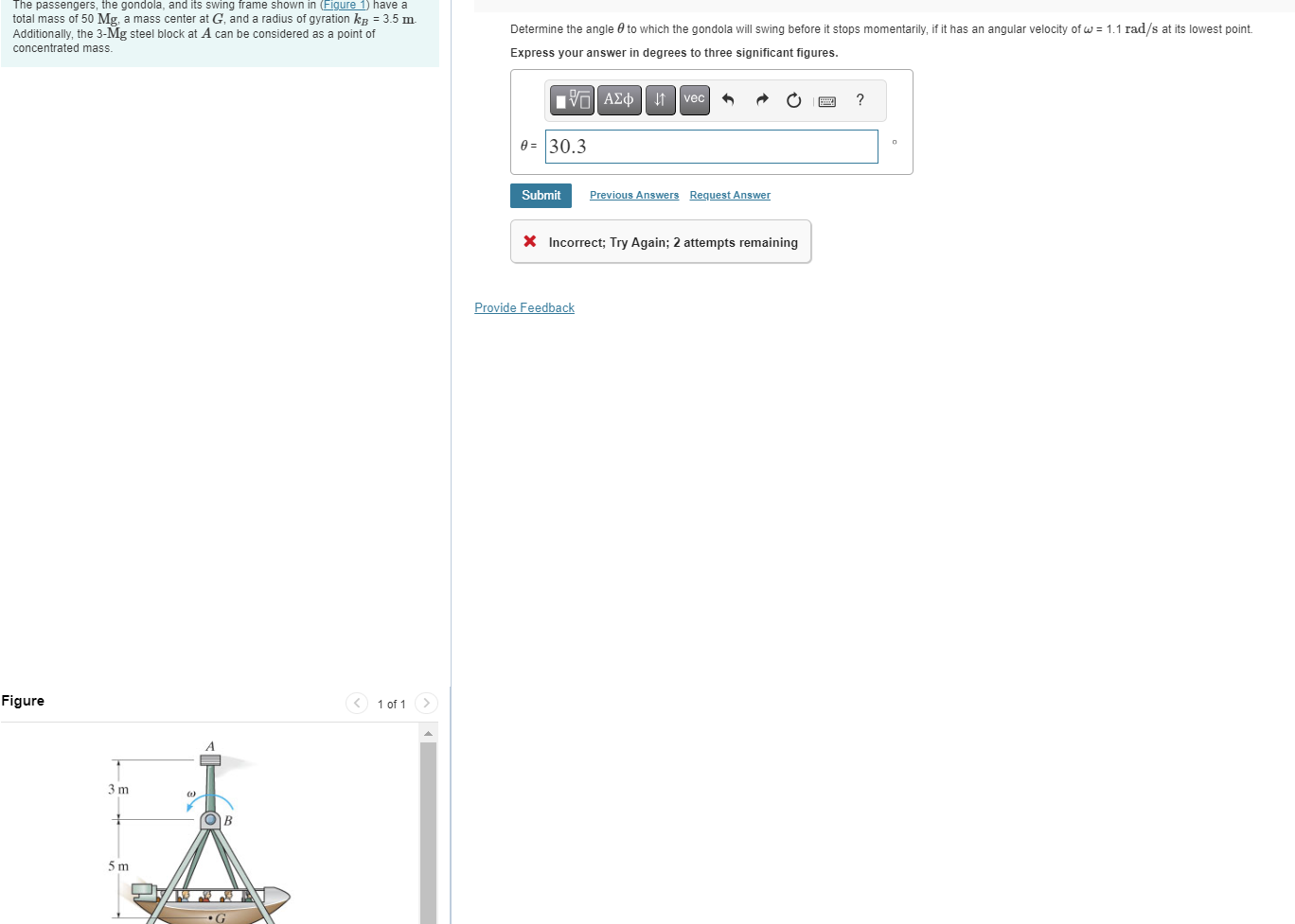 Solved The passengers, the gondola, and its swing frame | Chegg.com