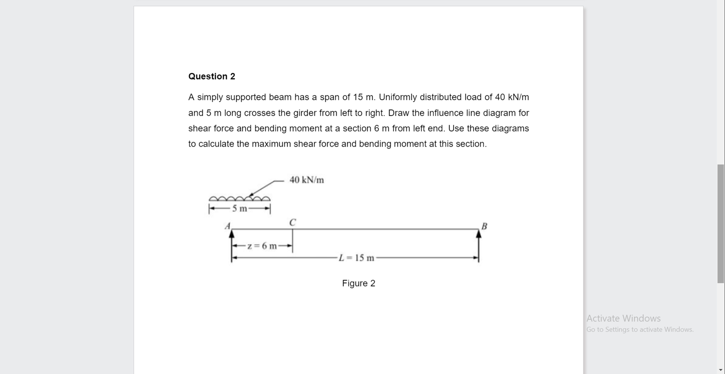 Solved Solve the following using Influence Lines | Chegg.com