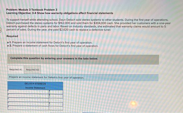 Solved Problem: Module 3 Textbook Problem 3 Learning | Chegg.com