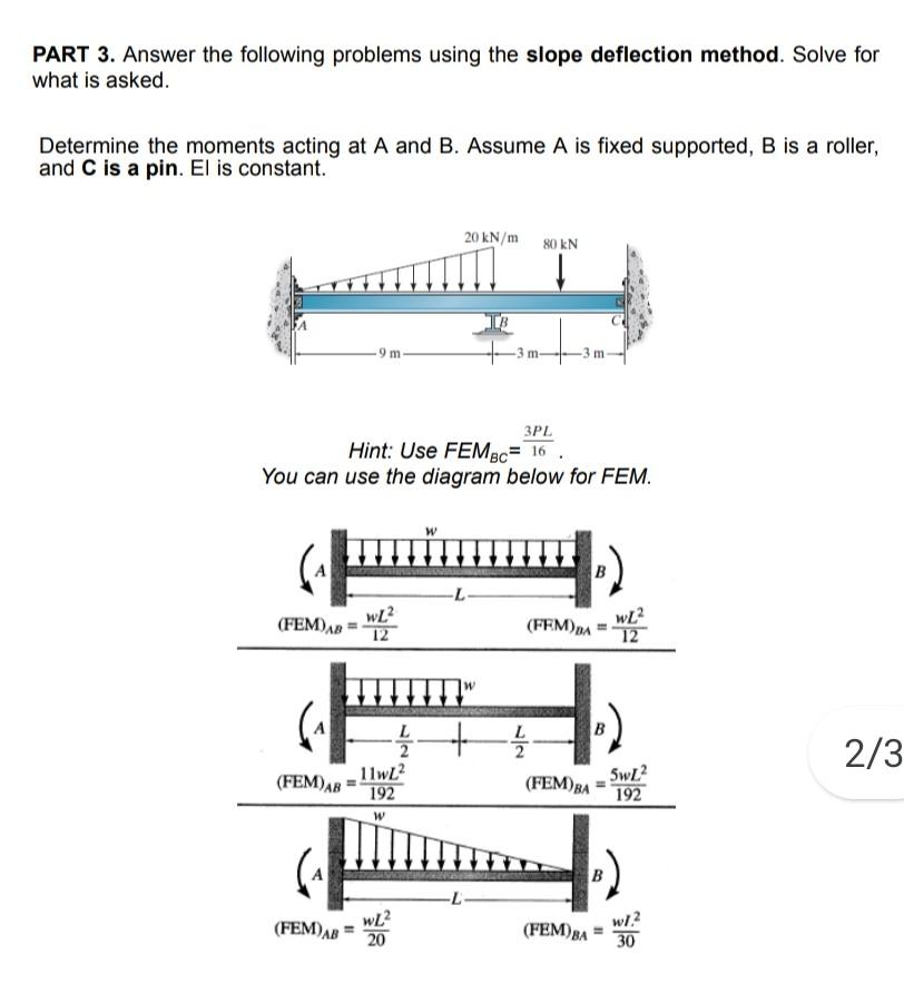 Solved PART 3. Answer the following problems using the slope | Chegg.com