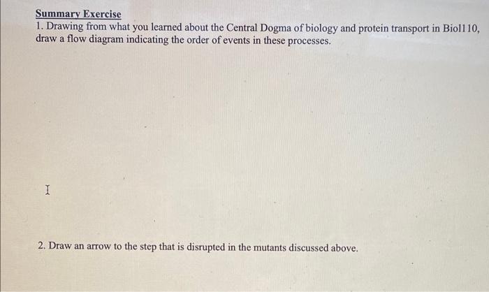 Solved Summary Exercise 1. Drawing from what you learned | Chegg.com
