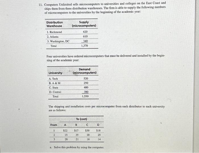 Solved Can you show the steps to solve problems in excel and | Chegg.com