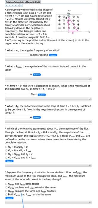 Solved Rotating Triangle in a Magnetic Field TRA A | Chegg.com