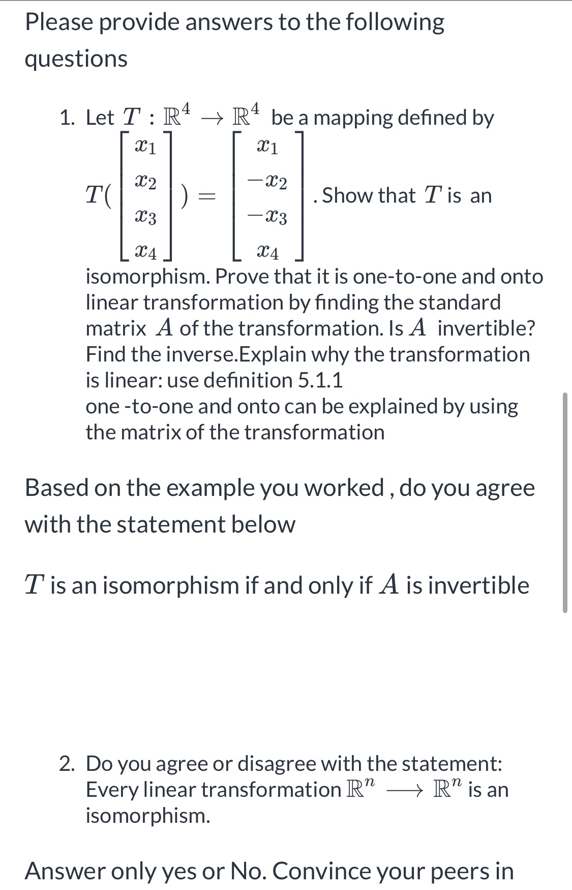 Solved Please provide answers to the following questionsLet | Chegg.com