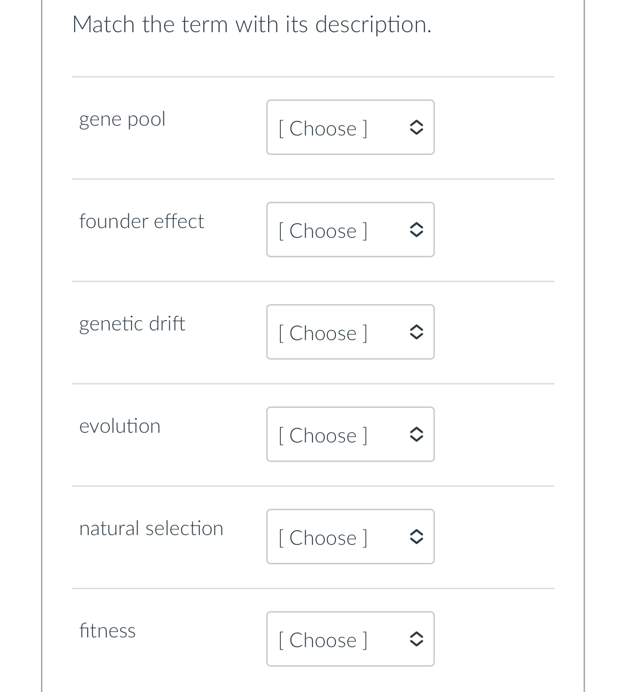 Solved Match the term with its description.q,gene | Chegg.com