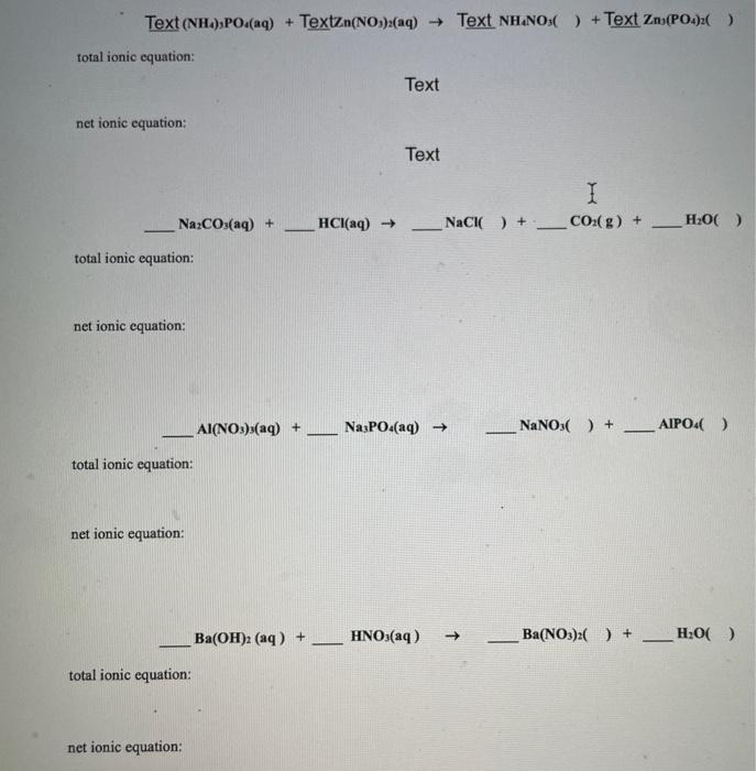 Solved BaBra(aq) + Na2SO4(aq) 个 total ionic equation: net | Chegg.com