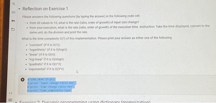 Solved Reflection on Exercise 1 Please answers the following | Chegg.com
