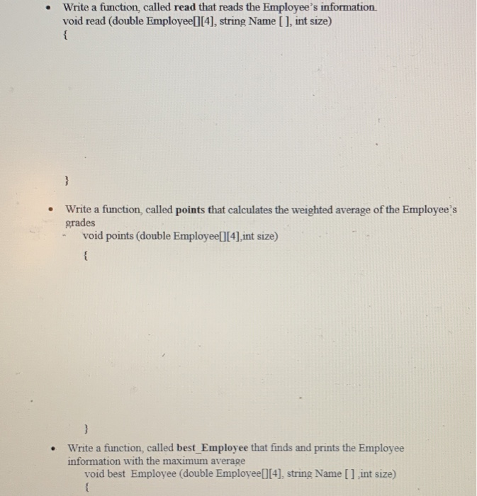Solved Write a function, called read that reads the | Chegg.com Solved Write a function, called read that reads the | Chegg.com