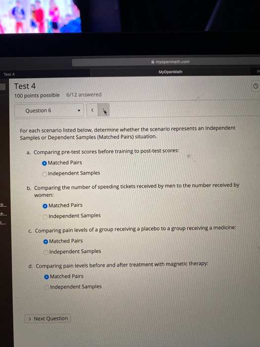 Solved myopenmath.com MyOpen Math he Test 4 Test 4 100 | Chegg.com