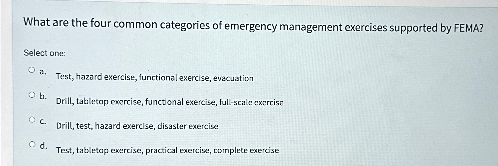 Solved What are the four common categories of emergency | Chegg.com