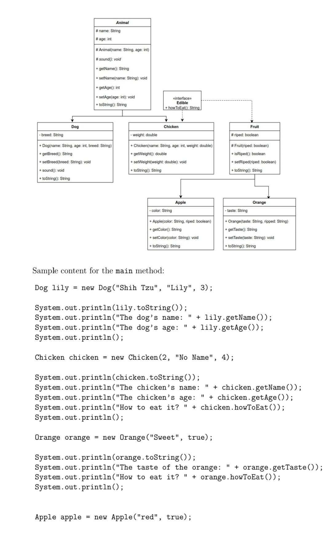 Solved Start by creating a NetBeans project with the | Chegg.com