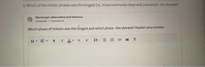Experiment 1: Mitosis in Plants and Animals In this | Chegg.com