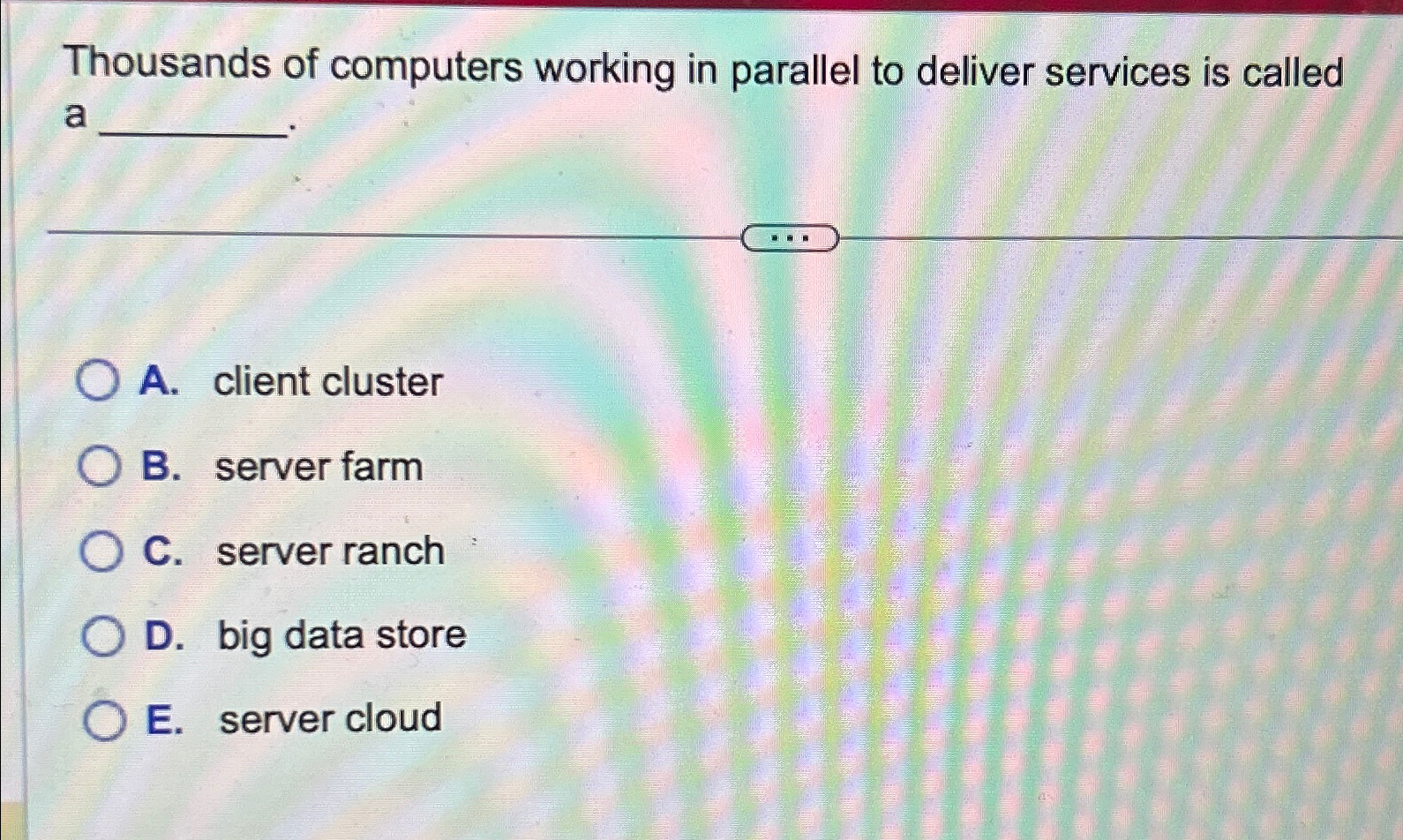 Solved Thousands of computers working in parallel to deliver | Chegg.com