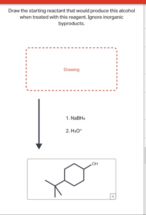Solved Draw the starting reactant that would produce this | Chegg.com